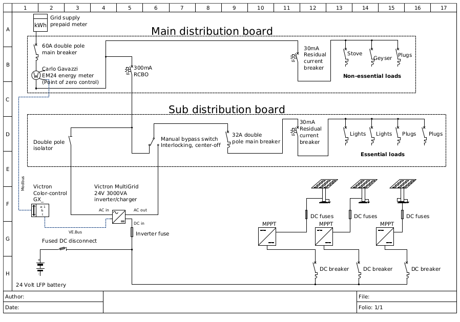 Solar Electrical Connections Diagrams