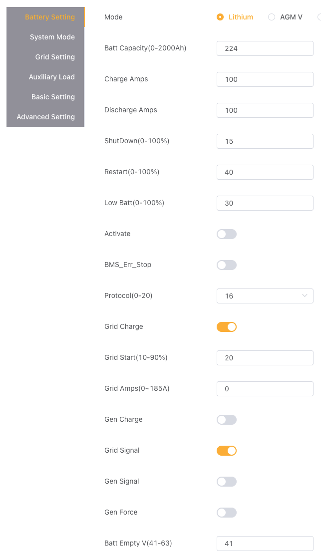 Sunsynk Settings Help - Inverters - Power Forum - Renewable Energy ...