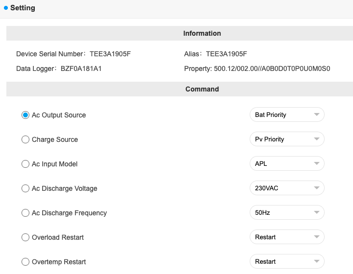 Growatt SPF 5000TL HVM-P settings - Inverters - Power Forum - Renewable ...