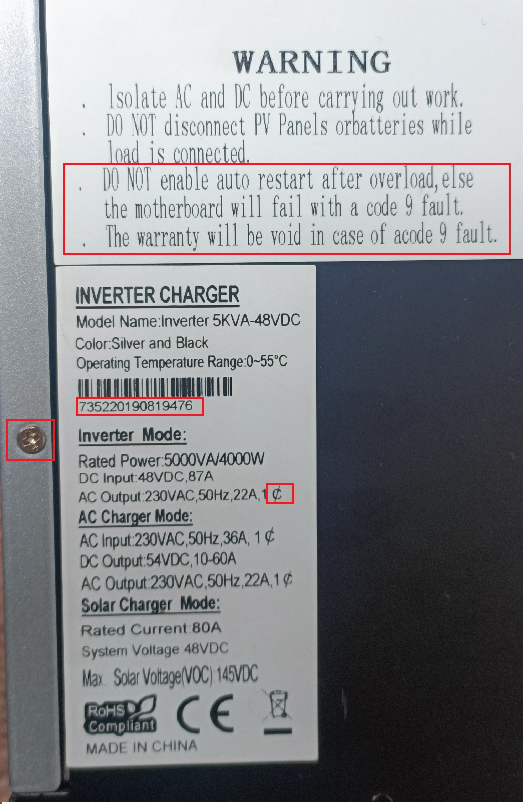 My TheSunPays Inverter is a voltronics clone, can you confirm ...