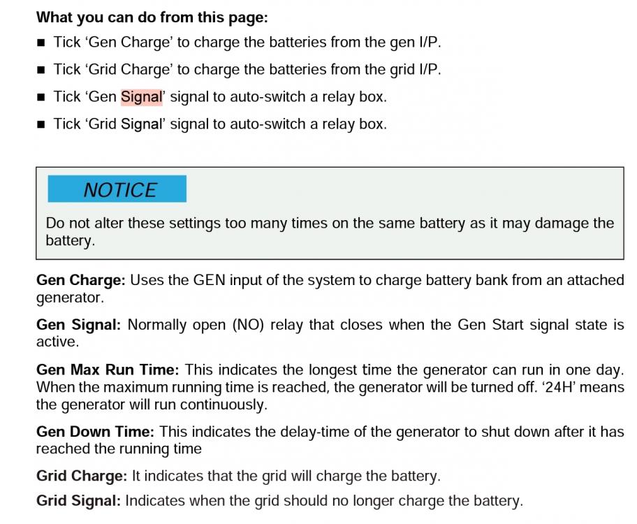 Sunsynk - What is Grid Signal & Grid Start %? - Inverters - Power Forum ...