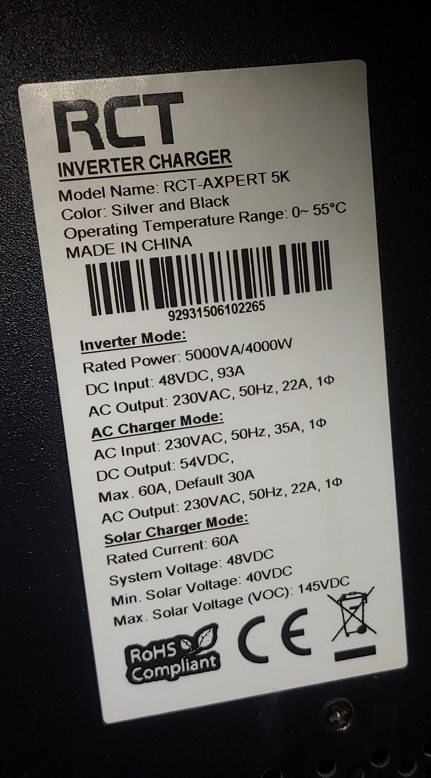 RCT-AXPERT 5K & BMS BOX - Inverters - Power Forum - Renewable Energy ...