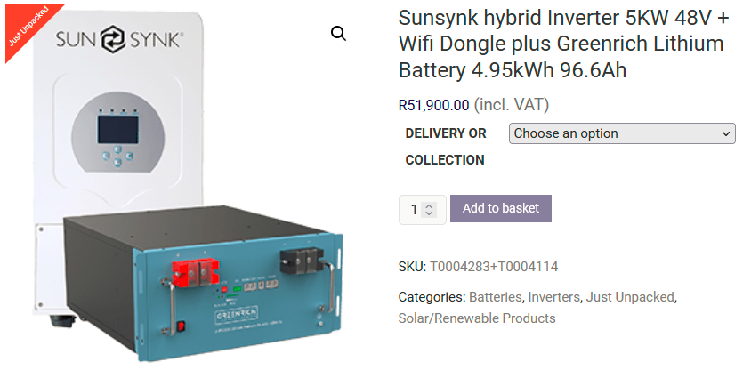 Sunsync / Greenrich combo - Beat Load Shedding - Power Forum ...