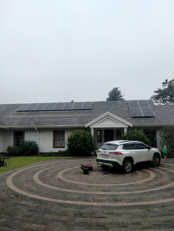 Slate roof operations & Sunsynk 12kW 3phase. 20 x 480W Longi as well as ...