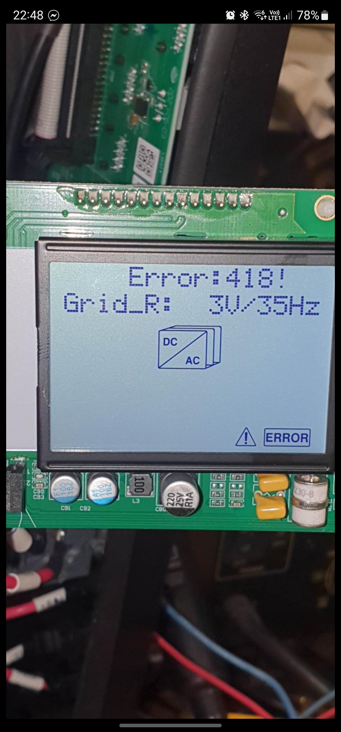 Growatt error 418 - Inverters - Power Forum - Renewable Energy Discussion