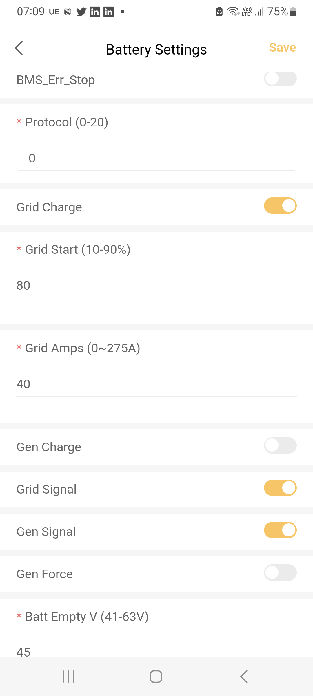 Battery settings, grid always charging battery - Batteries - Power ...