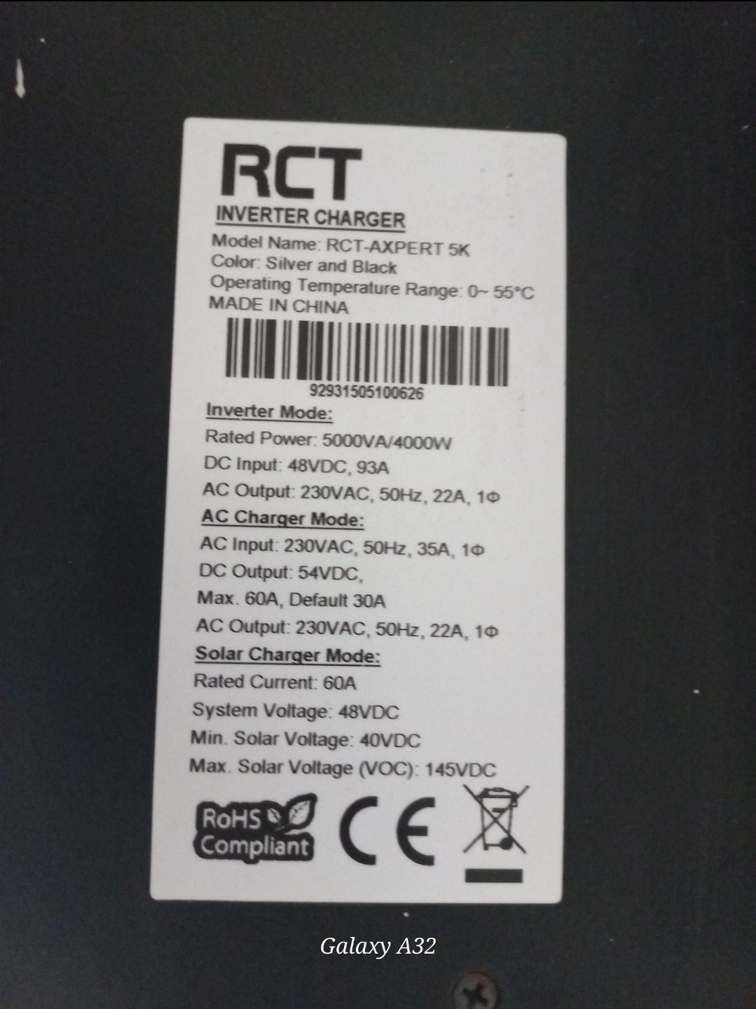 RCT Axpert 5kW Inverter not connecting to Solar Panels - Inverters ...