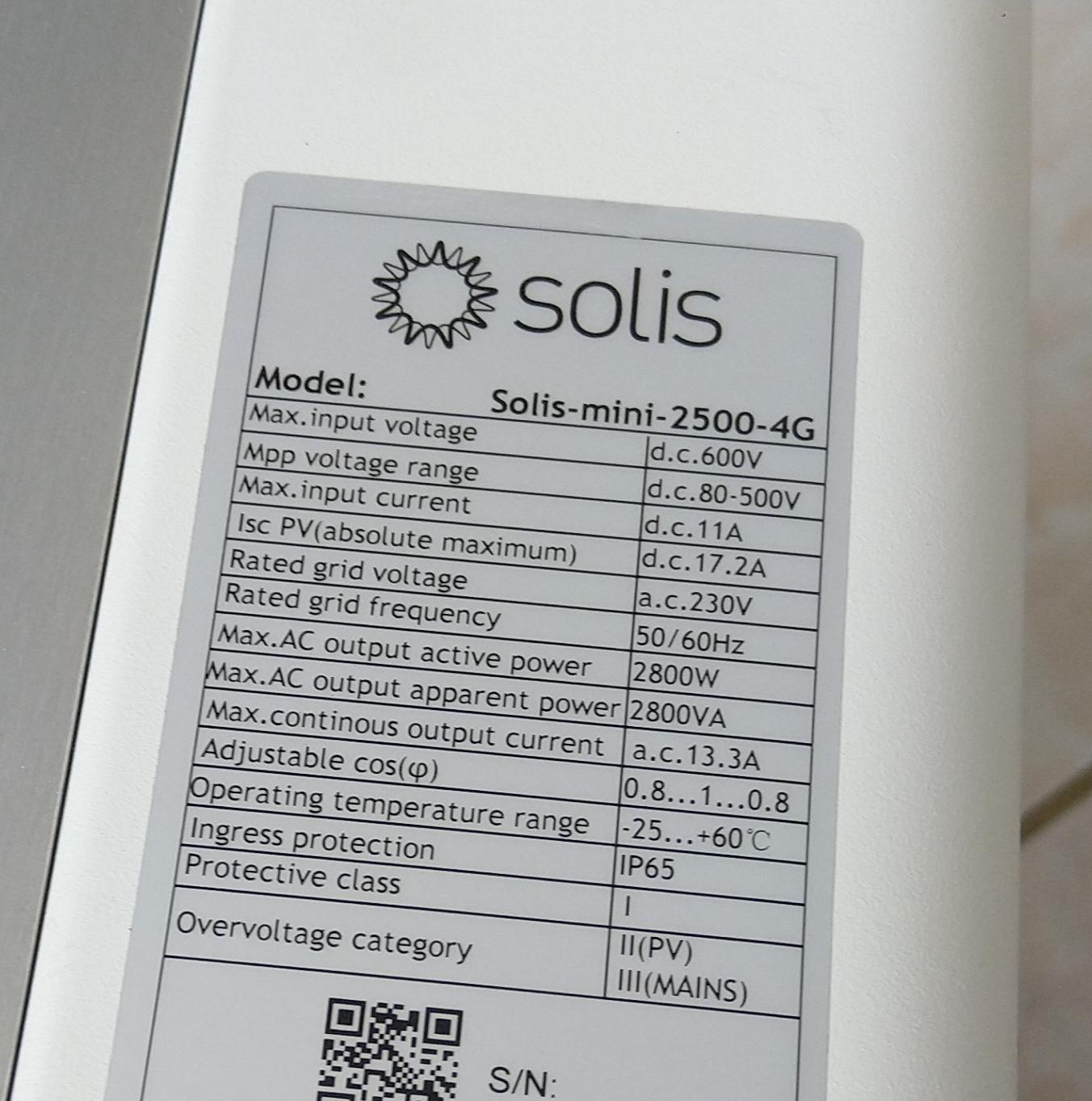 SOLIS mini 4G grid tie inverter for sale - Classifieds - Power Forum ...