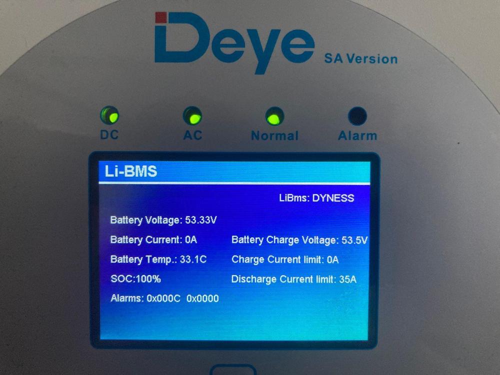 Deye System Work Mode - Why did battery drain from 100% to 0% in 5 ...