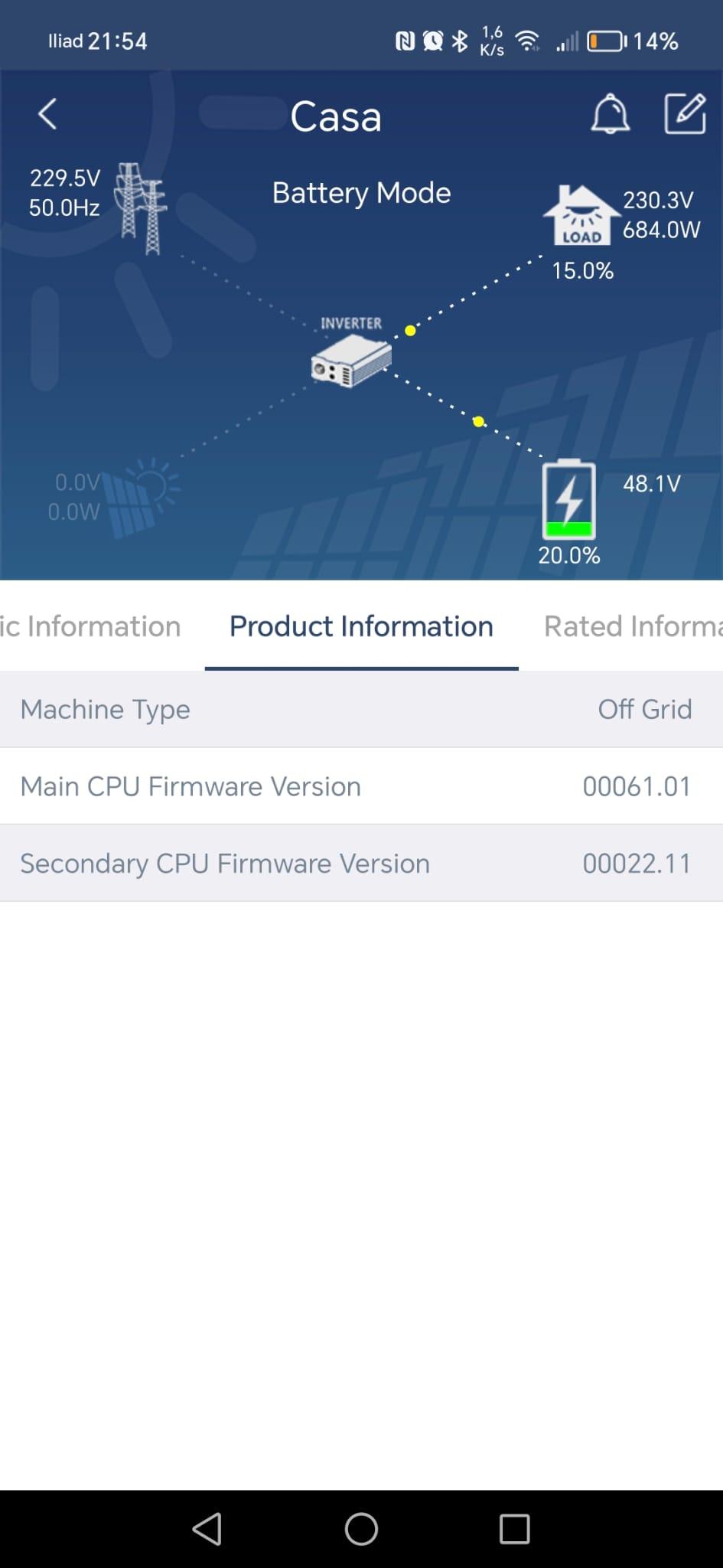[SOLVED] Axpert VM IV 5,6K Error 32 after MCU display upgrade ...