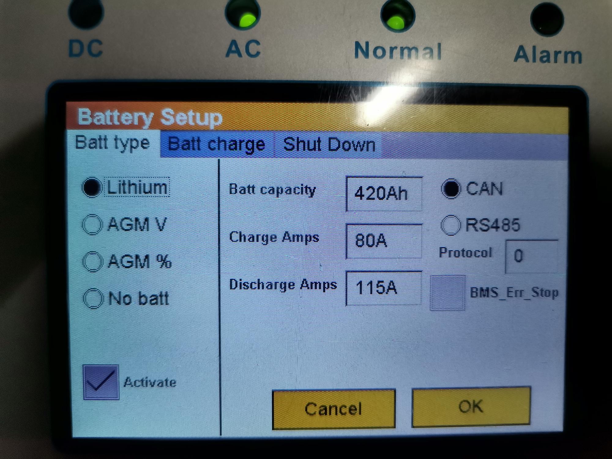 Advice please - Deye 5kW inverter battery settings with three Dyness ...