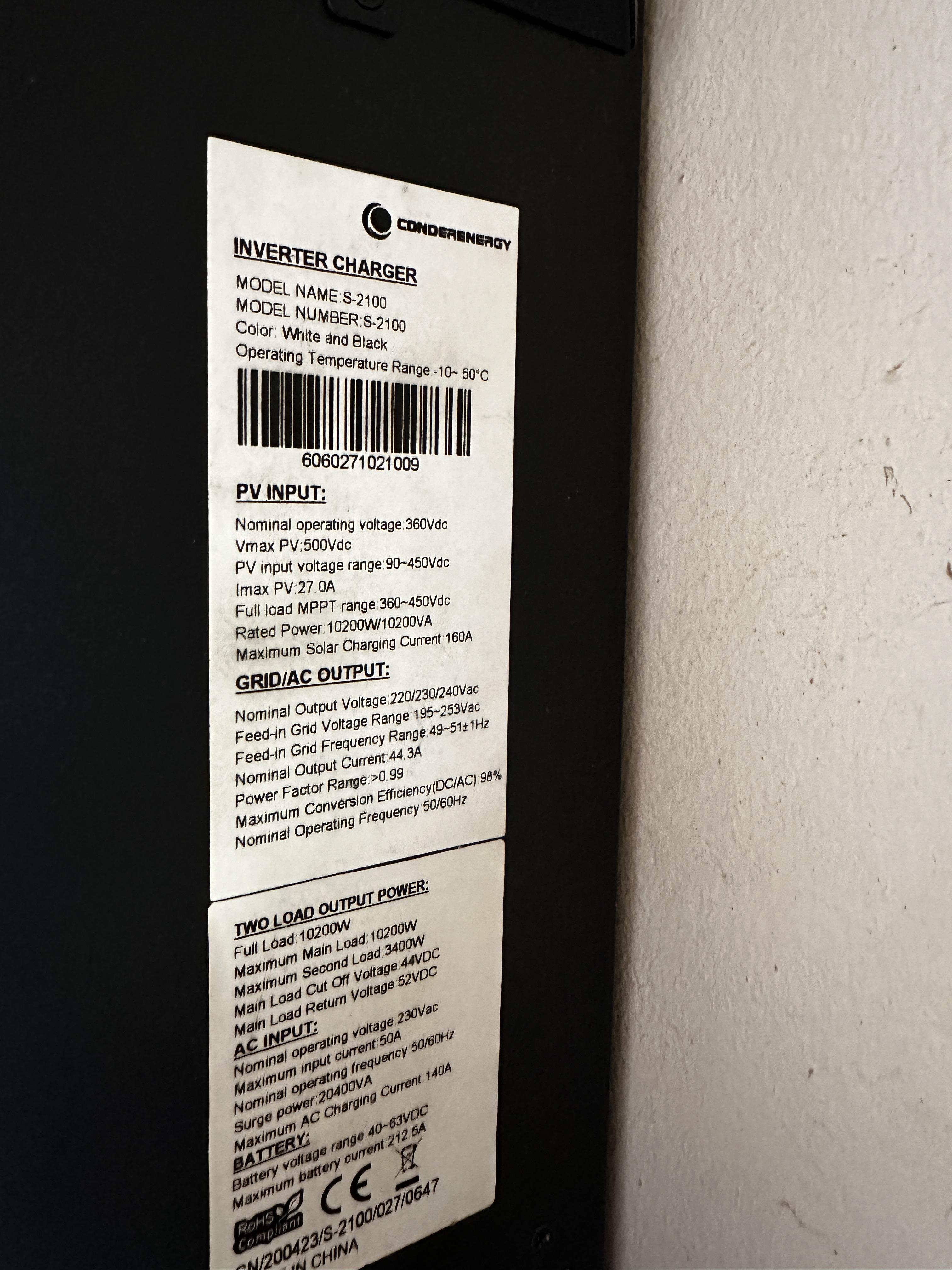 Conderenergy 10.2kw hybrid inverter wifi dongle - Inverters - Power ...