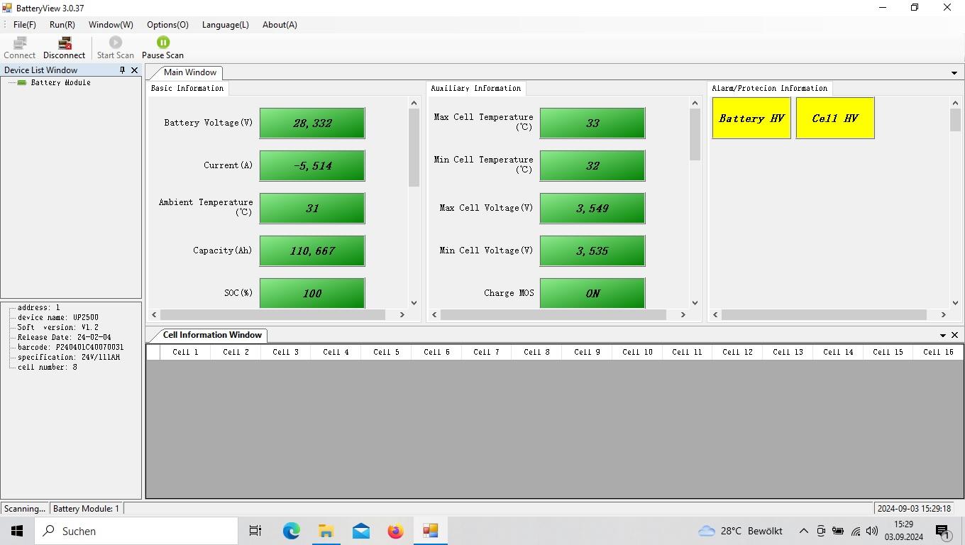 Inverter Voltronic Axpert King VM3 and Pylontec UP2500 Battery - BMS ...