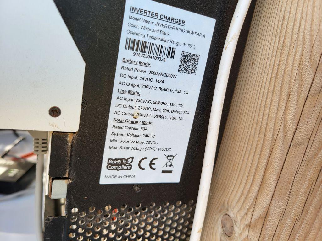 Inverter Voltronic Axpert King VM3 and Pylontec UP2500 Battery - BMS ...