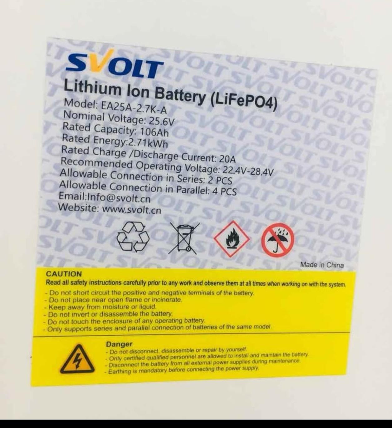 Svolt 2.71kw - Batteries - Power Forum - Renewable Energy Discussion